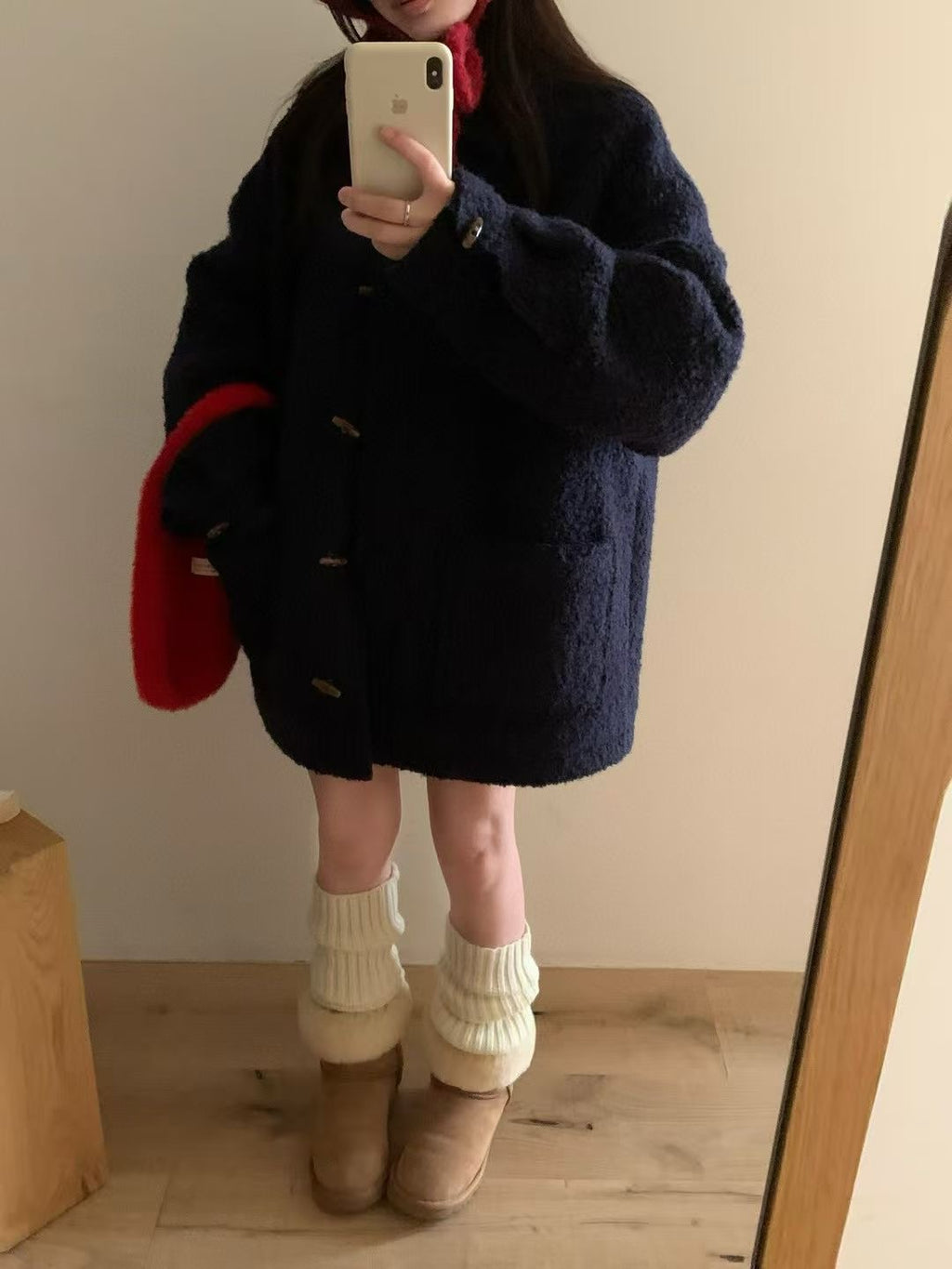 Looped wool horn button coat – MO & MORE